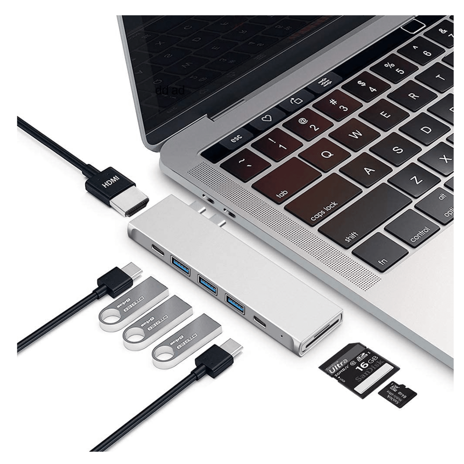 Handige USB-C adapter voor Ipad Pro en andere Tablets.