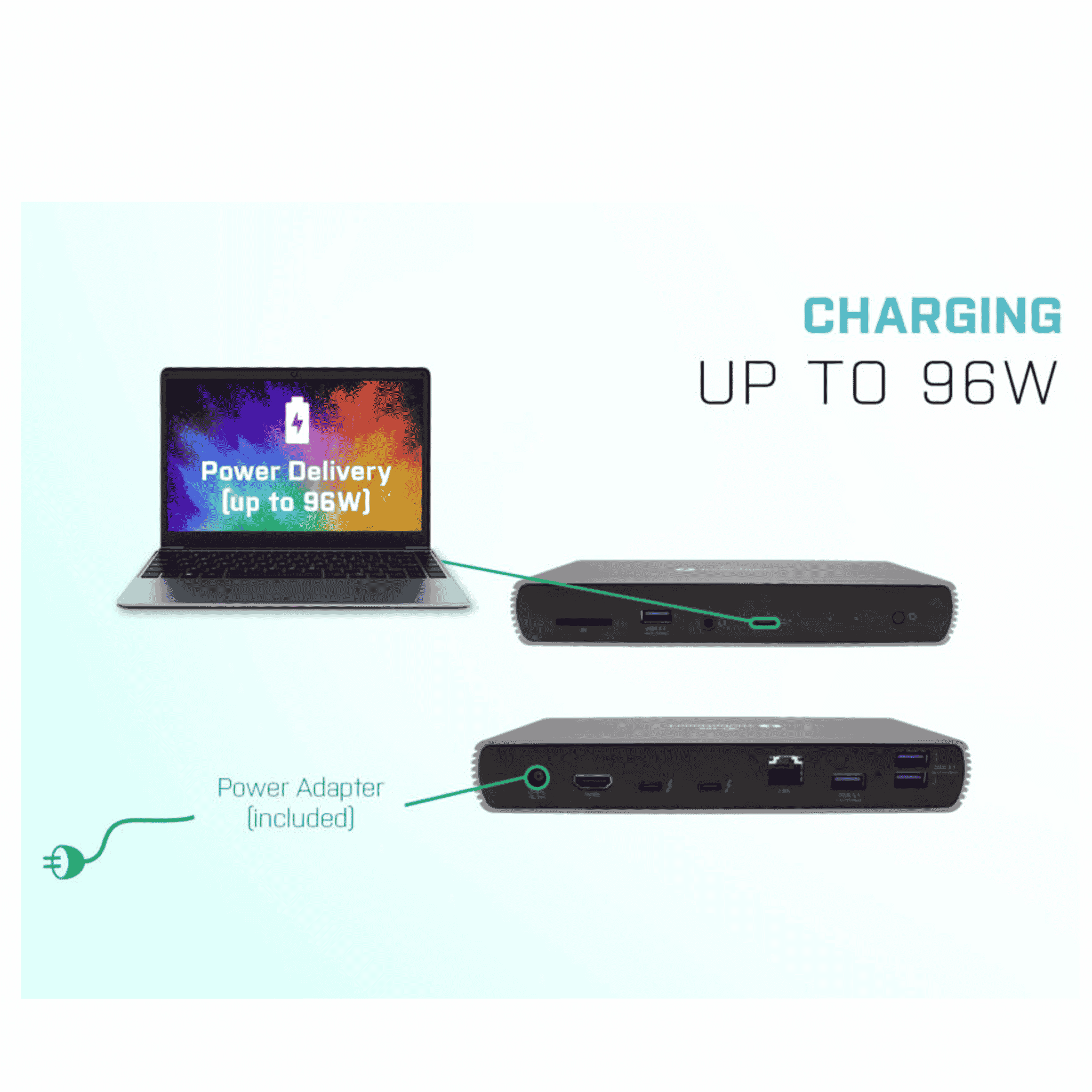 Thunderbolt 4 docking station (96W) voor 2 extra 4K schermen