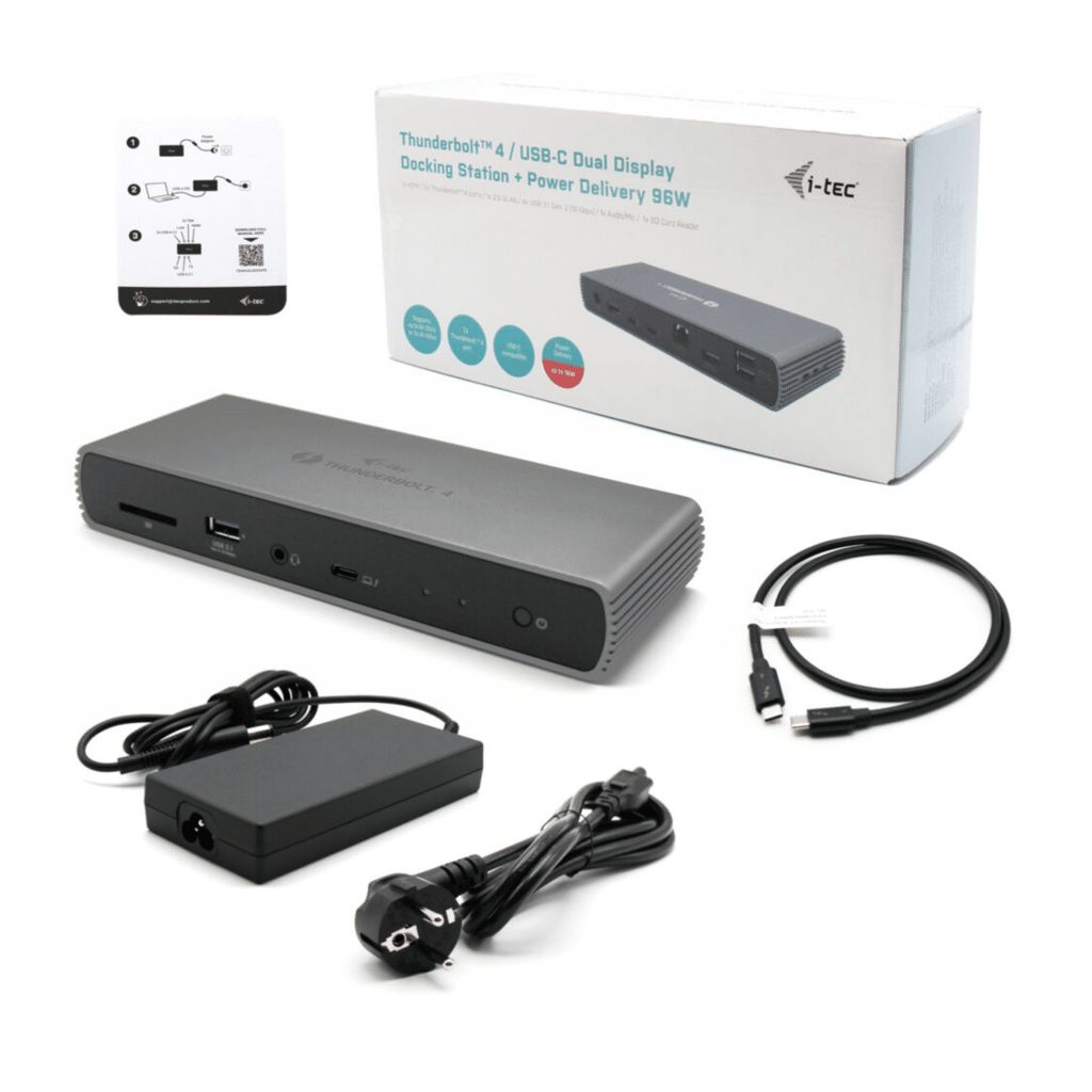 Thunderbolt 4 docking station (96W) voor 2 extra 4K schermen